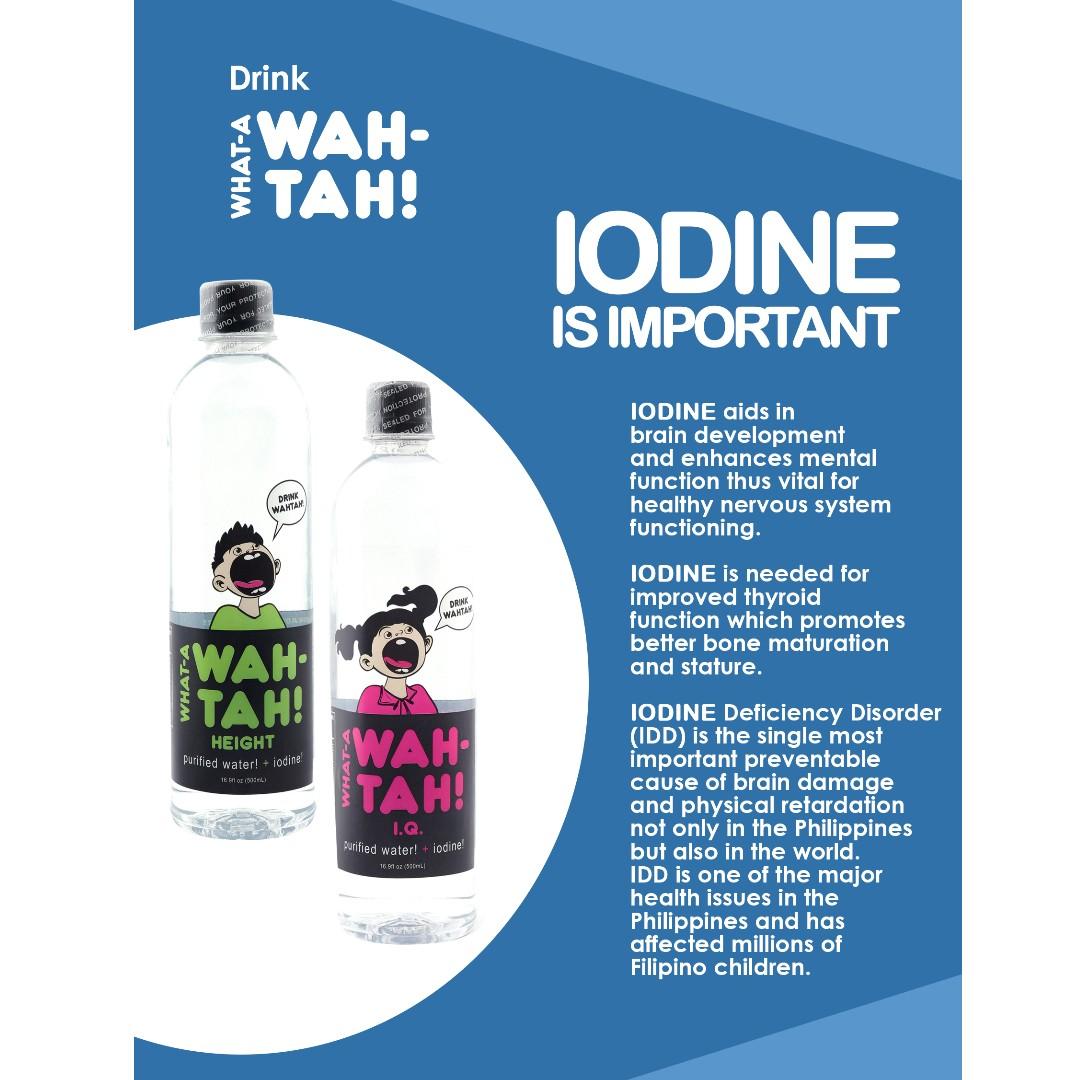 WHAT-A WAH-TAH! Purified Water + Iodine!, Food & Drinks, Fresh Produce ...