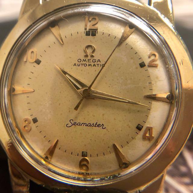 【古董歐米茄】♎️ Vintage OMEGA 1951 Gold Capped Seamaster Cal. 351 Bumper ...