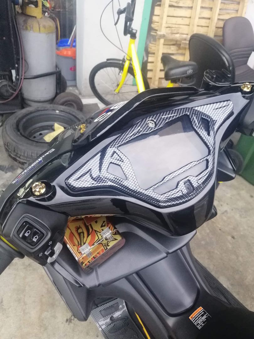 Aerox Dashboard carbon cover, Motorcycles, Motorcycle Accessories on ...
