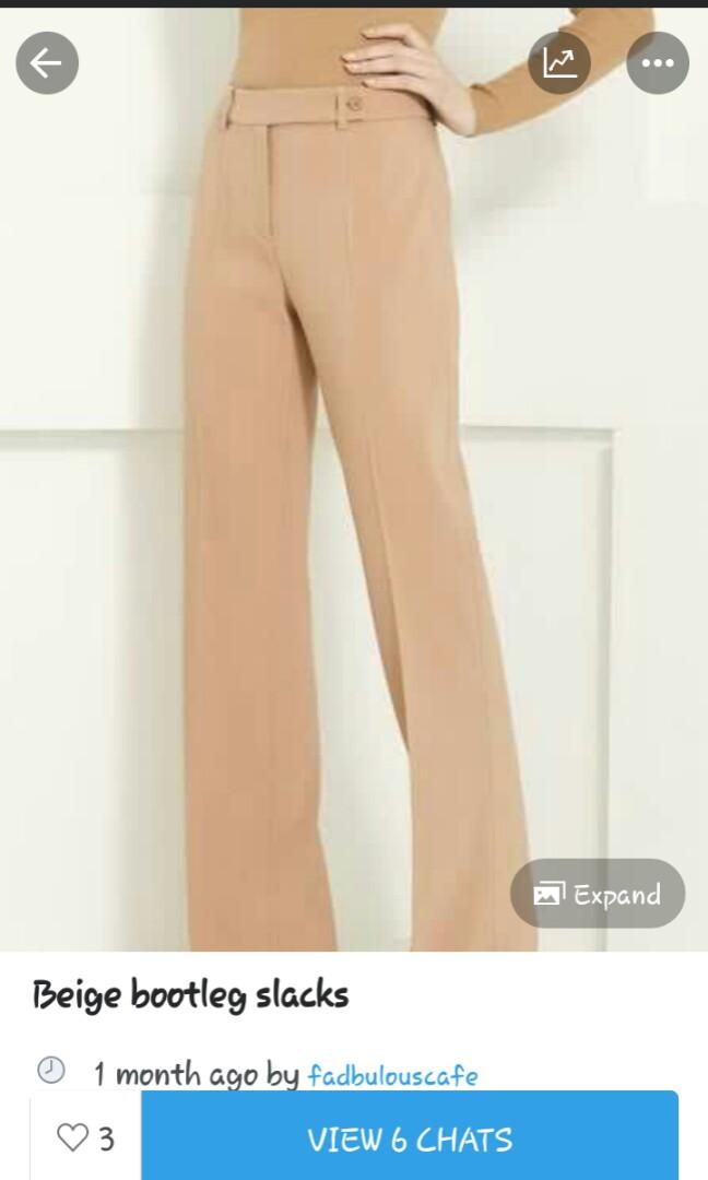 Bootleg pants, Women's Fashion, Bottoms, Other Bottoms on Carousell