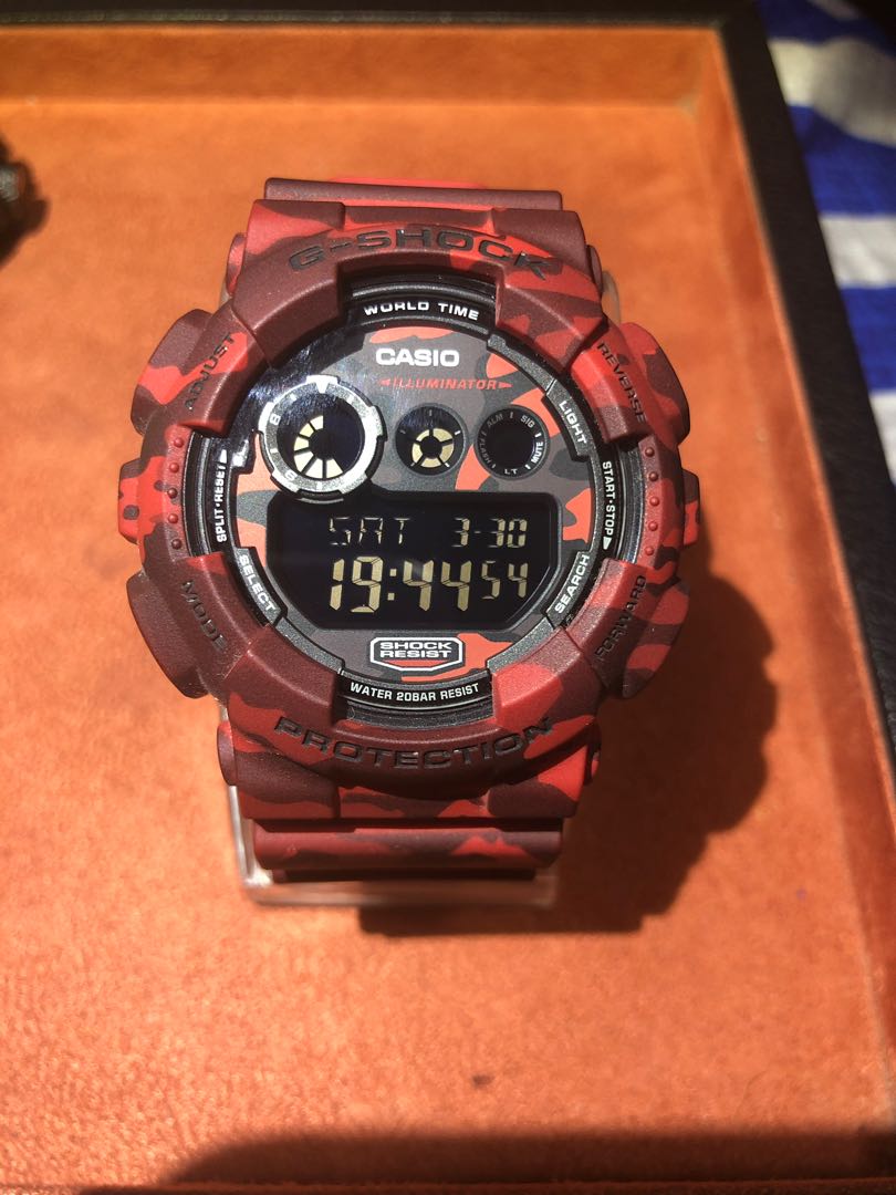 Casio G-SHOCK GD-120 RED CAMO, Mobile Phones & Gadgets, Wearables ...