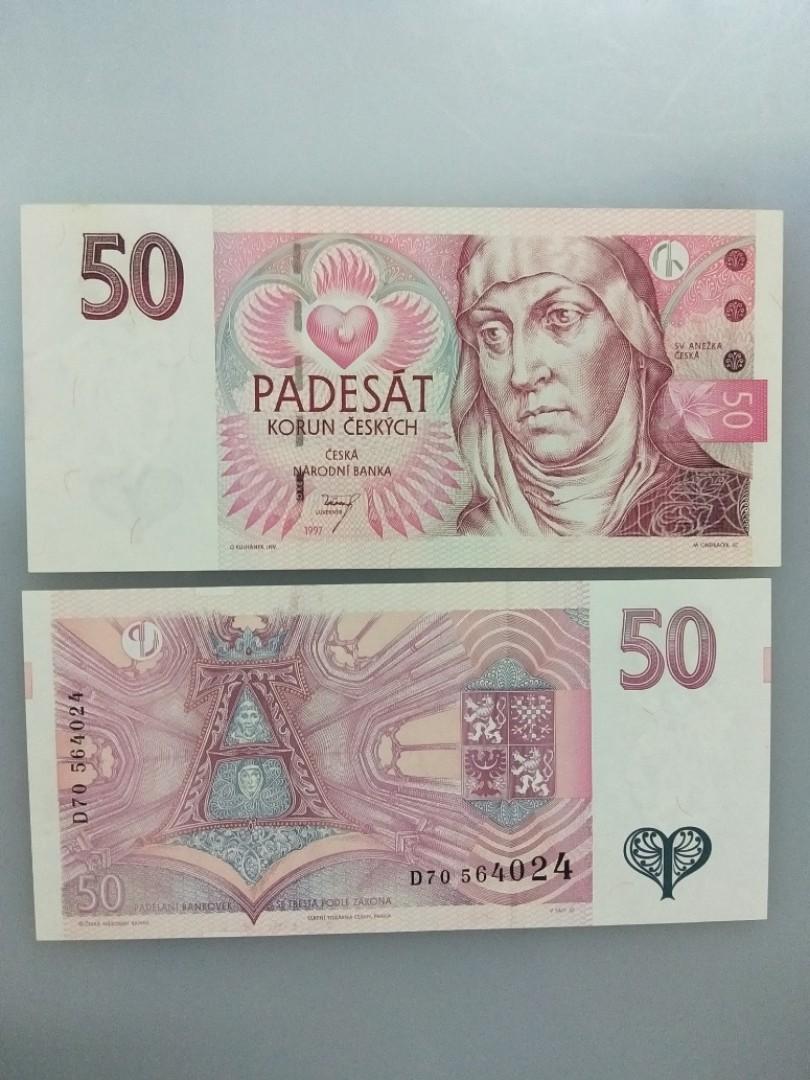 Czech Republic 50 korun 1997 issue, Hobbies & Toys, Memorabilia ...