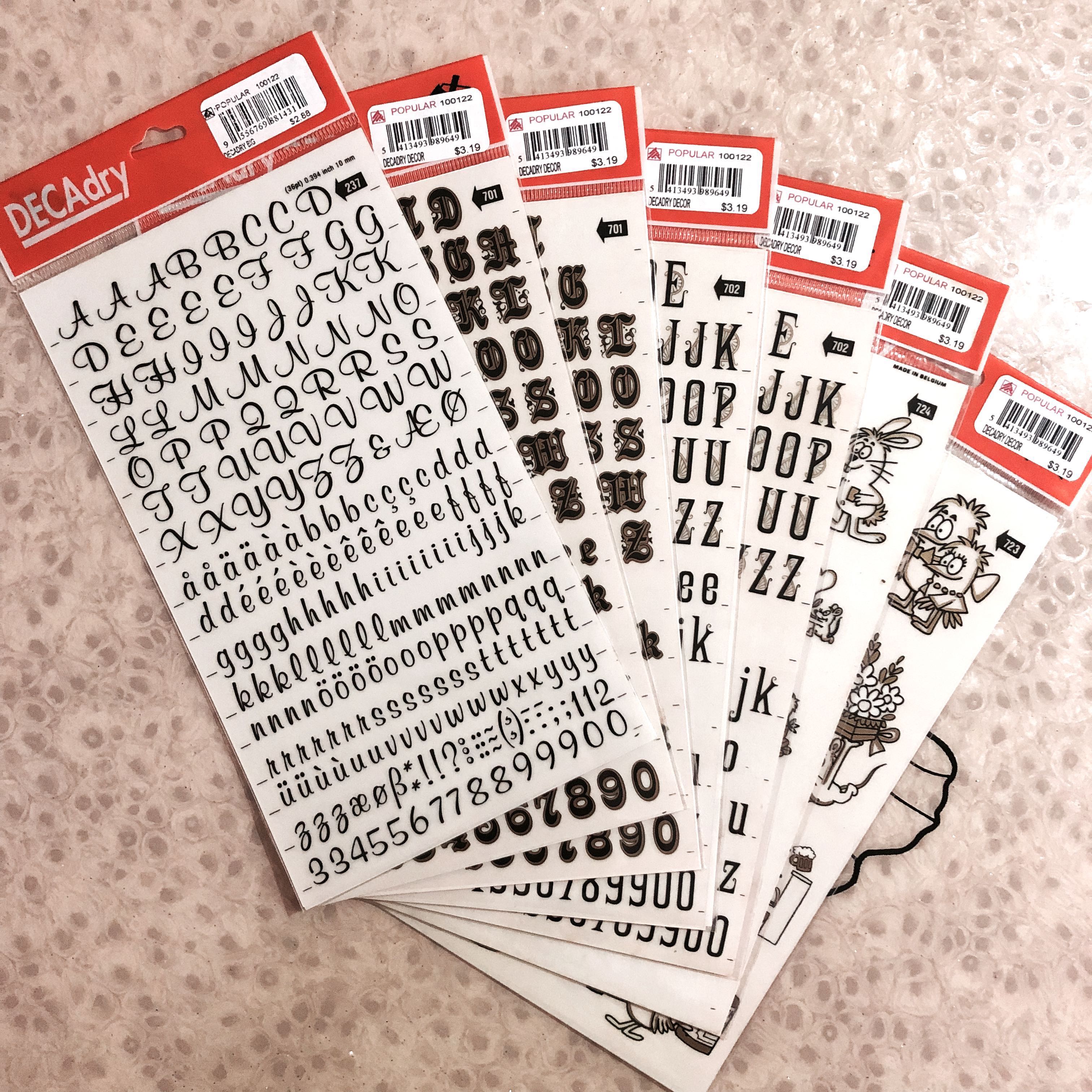 Decadry Transfer Rub-On Stickers, Hobbies & Toys, Stationery & Craft ...