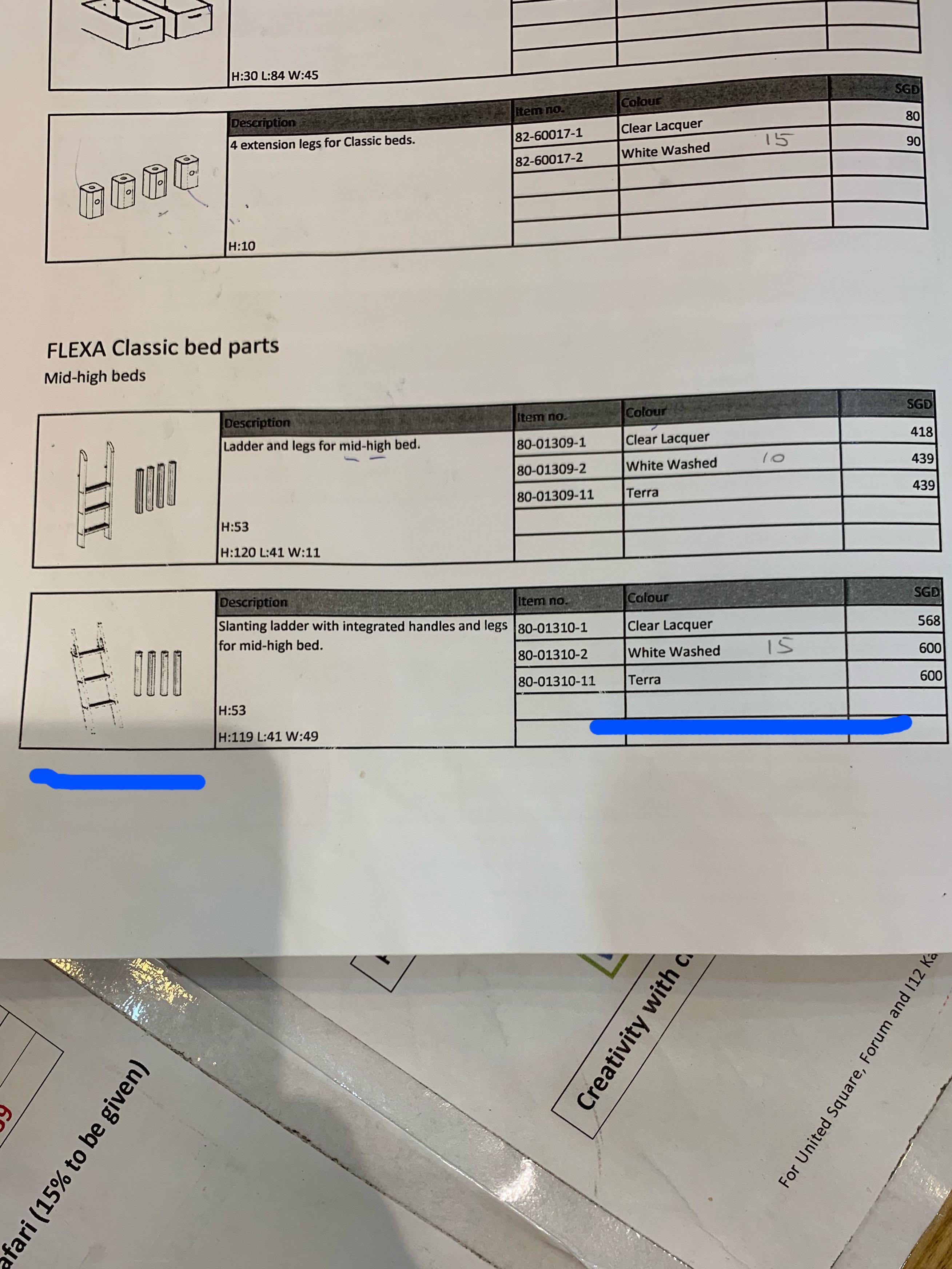 Flexa mid high slant ladder with legs - terra color, Babies & Kids ...