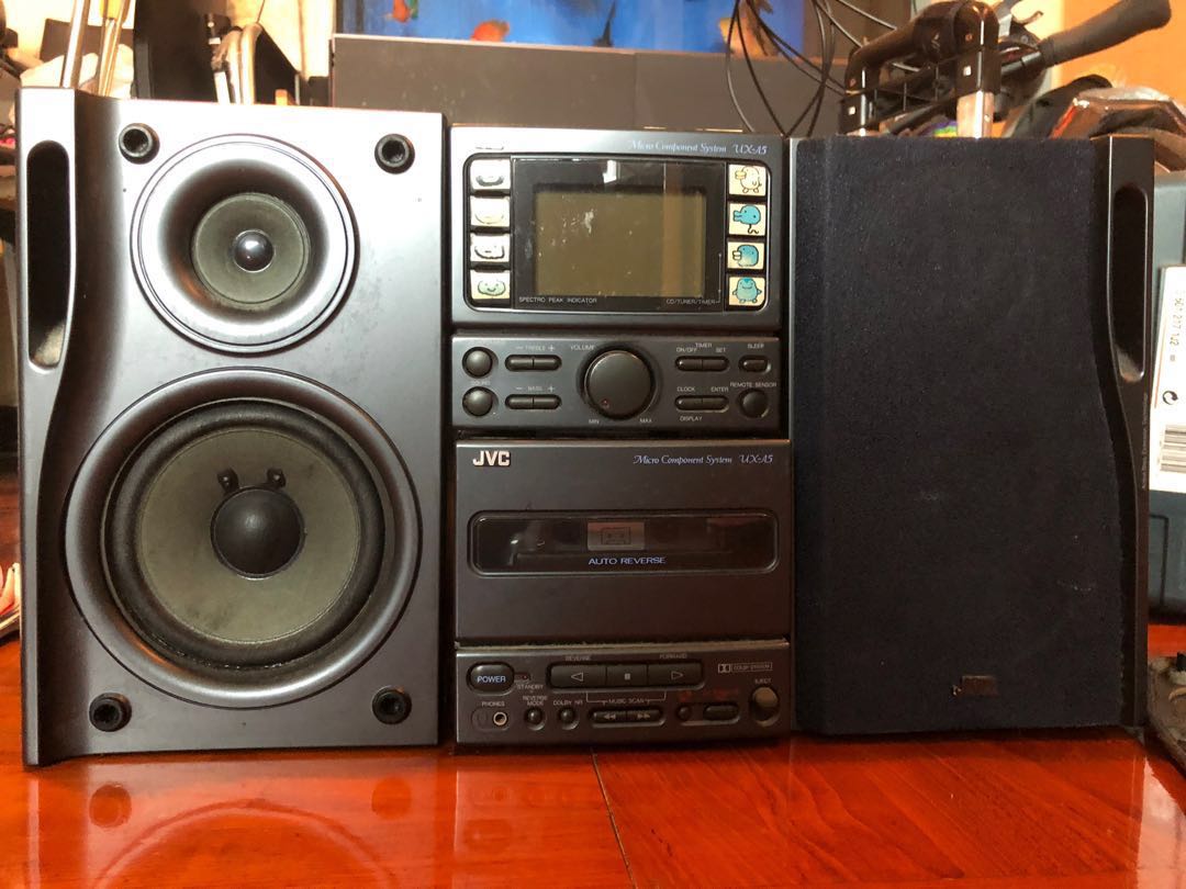 JVC mini hifi CD + cassette, 音響器材, 可攜式音響設備 - Carousell