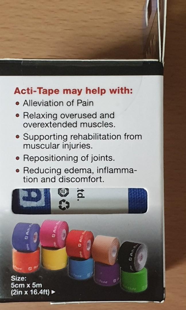Kinesiology Tape - Acti Tape (free insole Womens 7-8), Sports Equipment ...