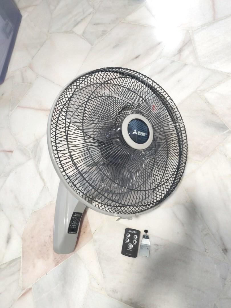 Mitsubishi Wall Fan with remote W16-RU, Furniture & Home Living ...
