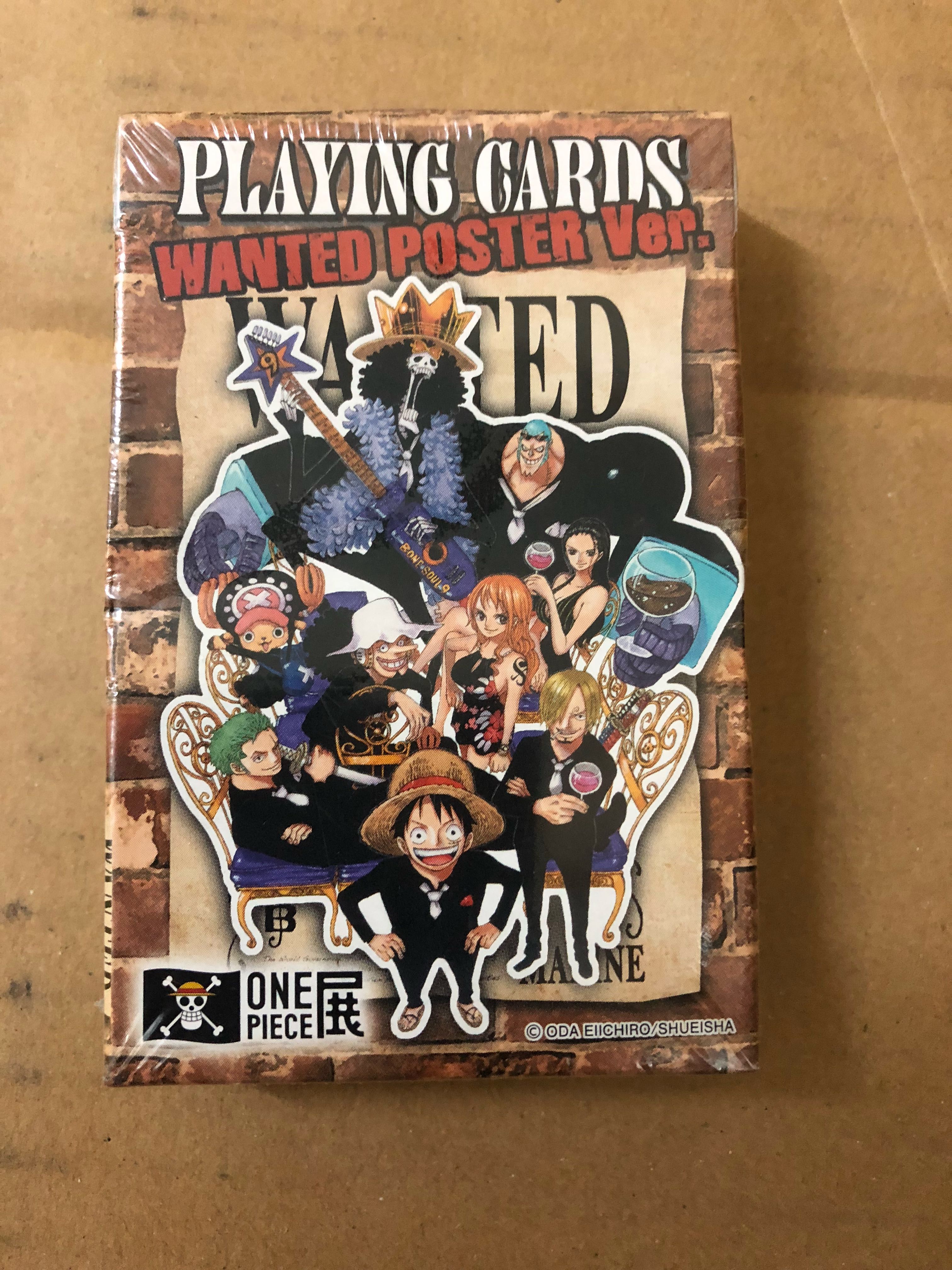 One Piece Japan Exhibit Exclusive Wanted Poster Poker Cards, Hobbies ...