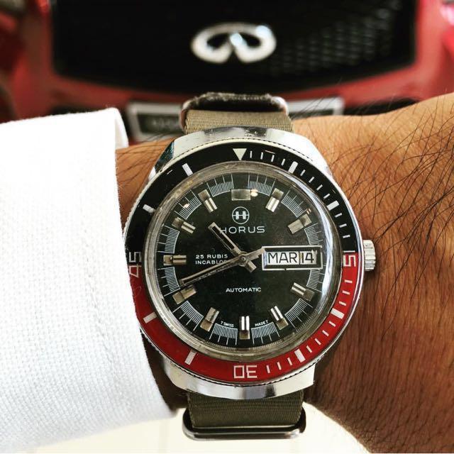 Rare Vintage Horus Swiss Automatic, 36mm Without Crown, Lug 18mm, Men's ...