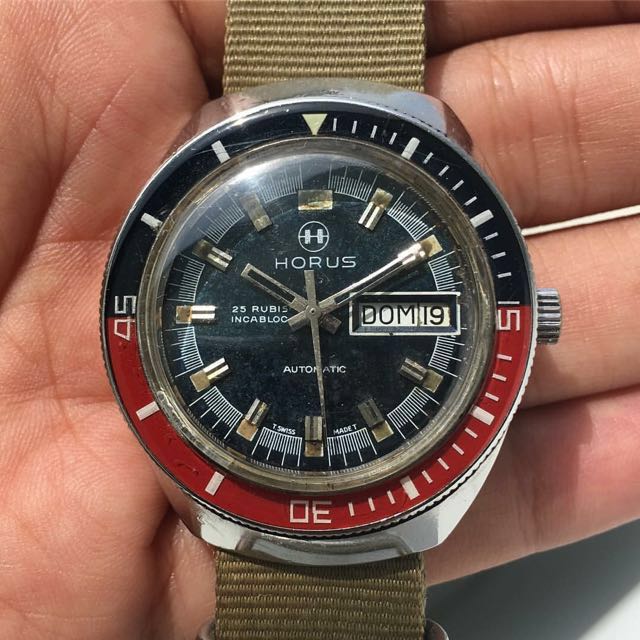 Rare Vintage Horus Swiss Automatic, 36mm Without Crown, Lug 18mm, Men's ...