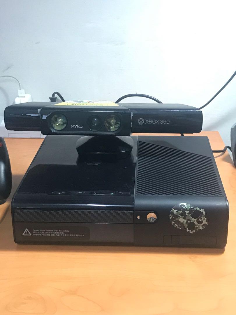 Xbox 360 E Console + Kinect + accessories, Video Gaming, Video Game ...