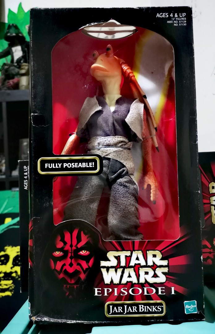 1998 STAR WARS Episode 1 12inch Fully Poseable Jar Jar Binks, Hobbies ...