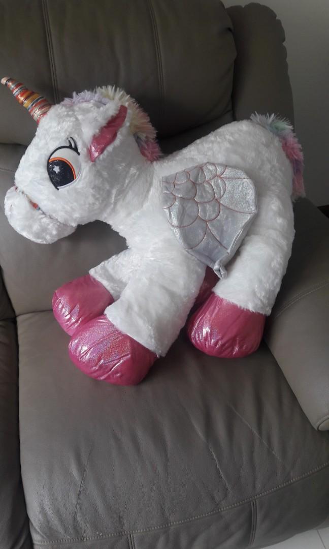 BRAND NEW GIANT white unicorn plush toy - 90cm, Hobbies & Toys, Toys & Games on Carousell
