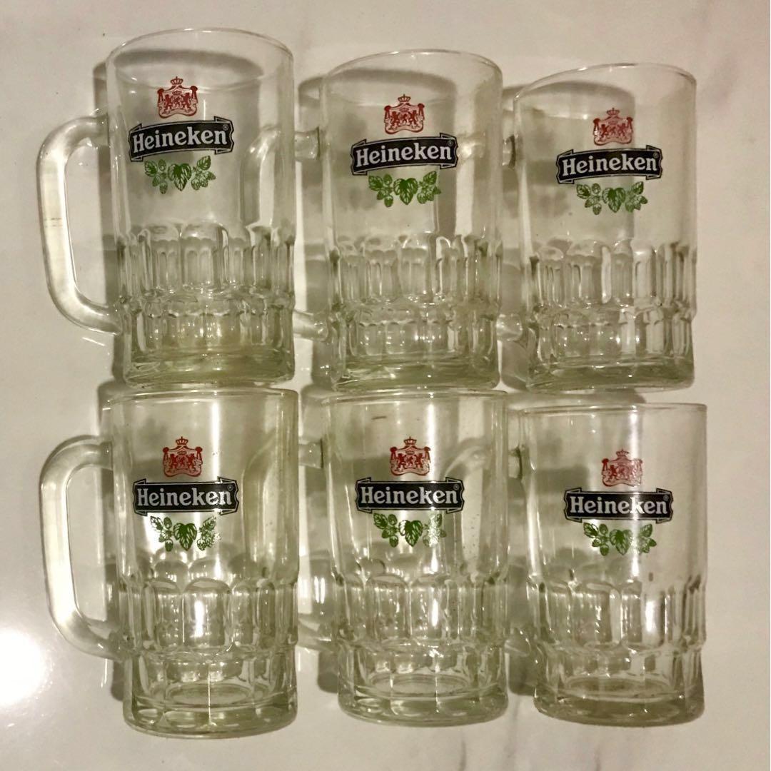 HEINEKEN Clear Beer Glass from Heineken, Everything Else on Carousell