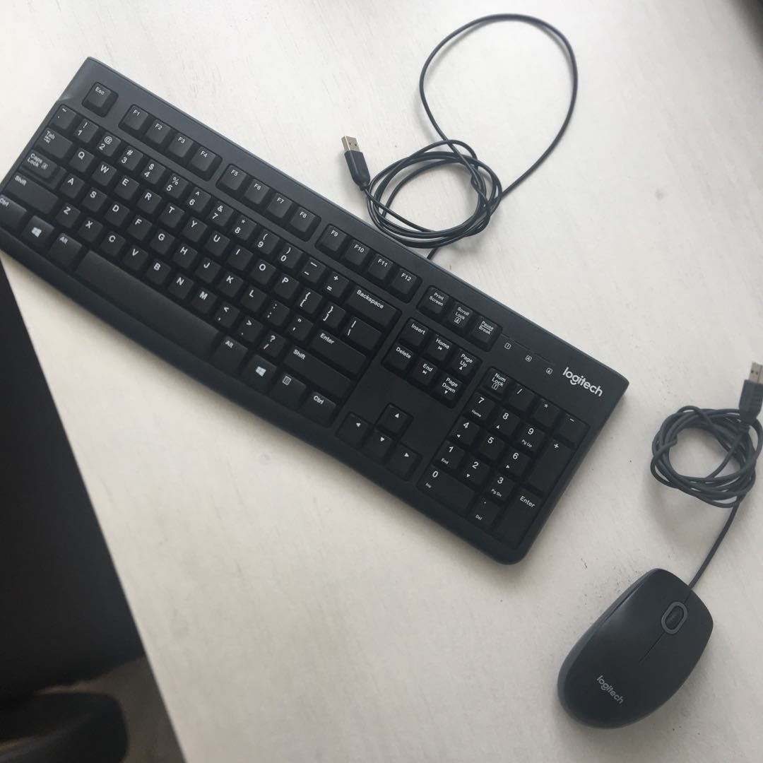 Logitech Wired Optical Mouse And Keyboard Computers And Tech Parts And Accessories Mouse