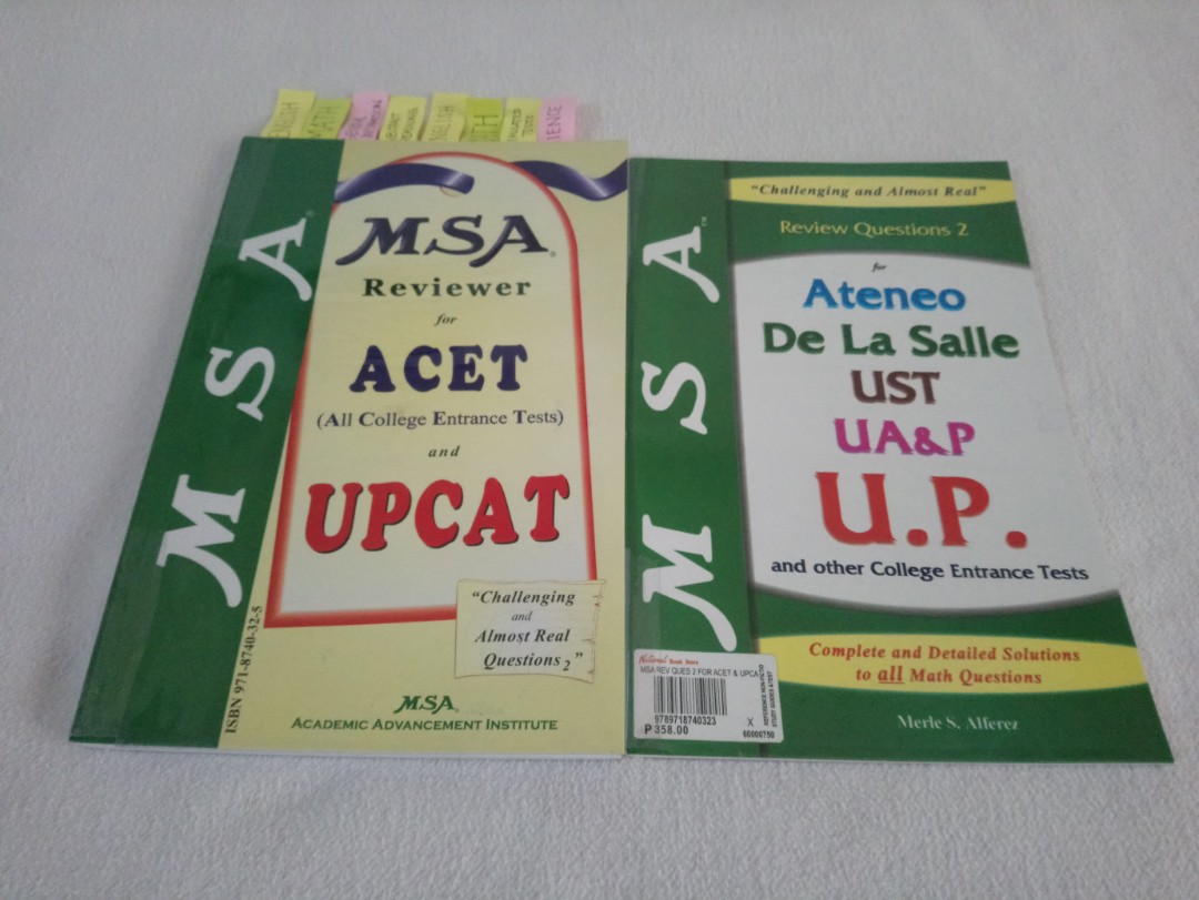 MSA ACET Reviewer, Hobbies & Toys, Books & Magazines, Assessment Books ...