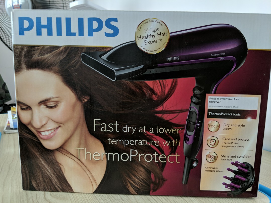 Philips Thermoprotect Ionic Hairdryer, Beauty & Personal Care, Hair on ...