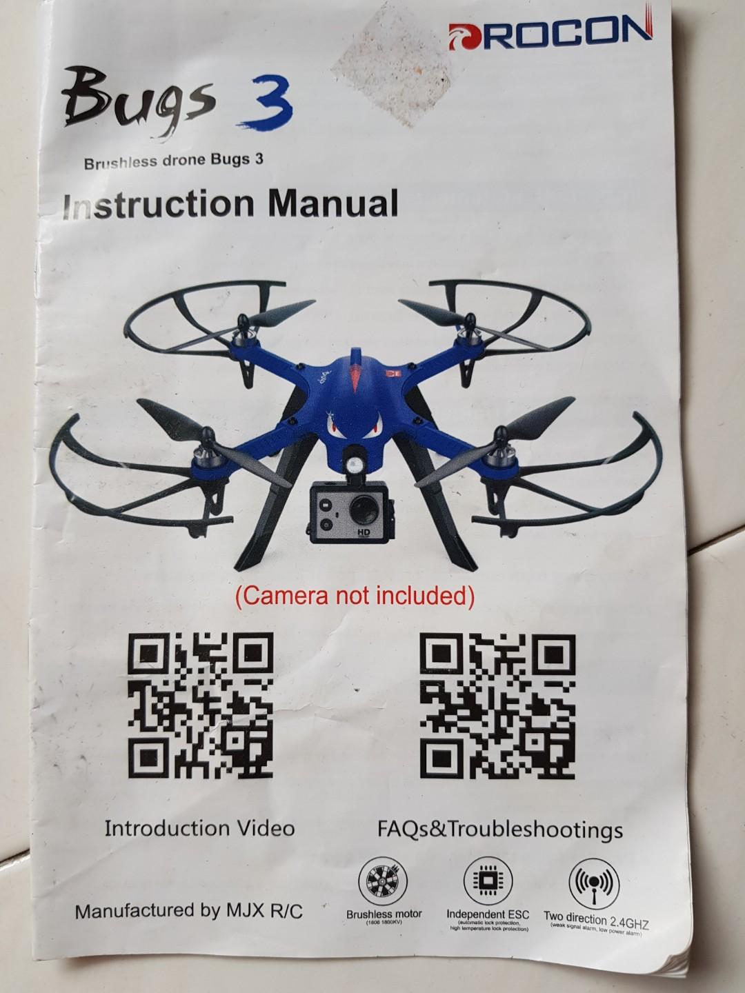 Rocon Bugs 3 Drone, Photography, Drones on Carousell