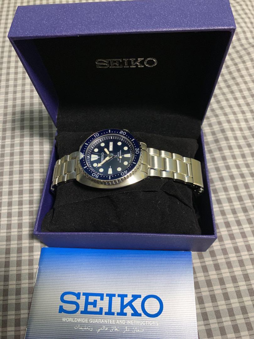 Seiko Turtle Blue, Luxury, Watches on Carousell