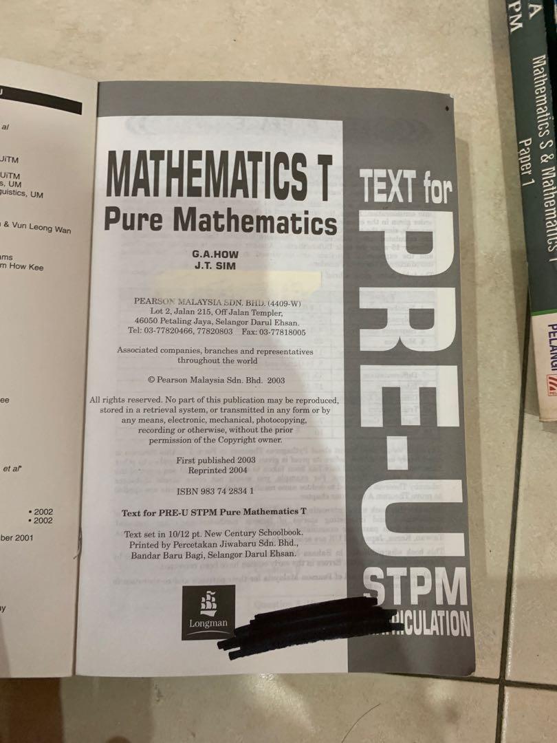 STPM math T past year questions, Hobbies & Toys, Books & Magazines ...