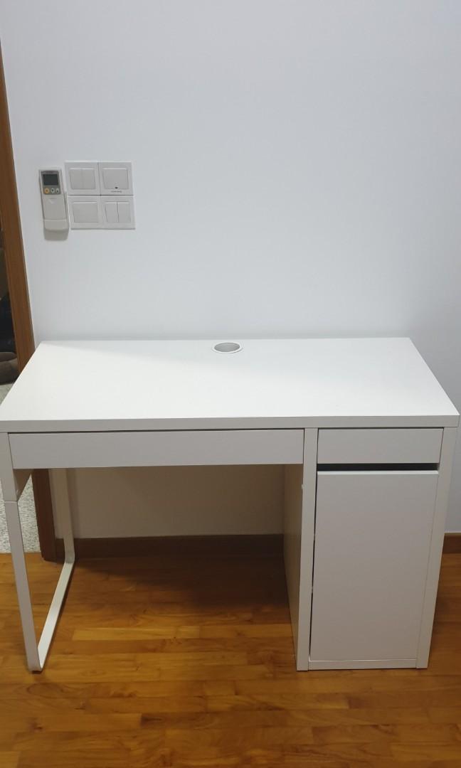White Study Table, Furniture & Home Living, Furniture, Tables & Sets on ...