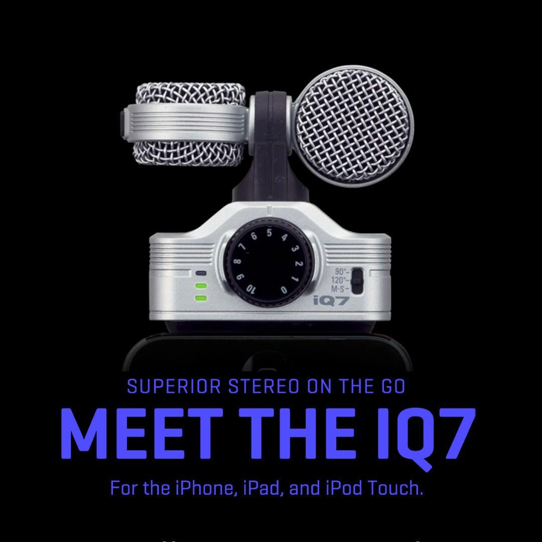 Zoom iQ7 Mid-Side Stereo Microphone for iOS Devices with Lightning ...