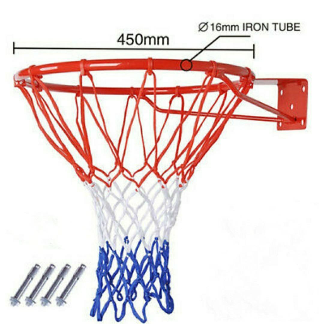 45cm Tournament Size Standard Steel Basketball Rim Ring Hoop FREE ...