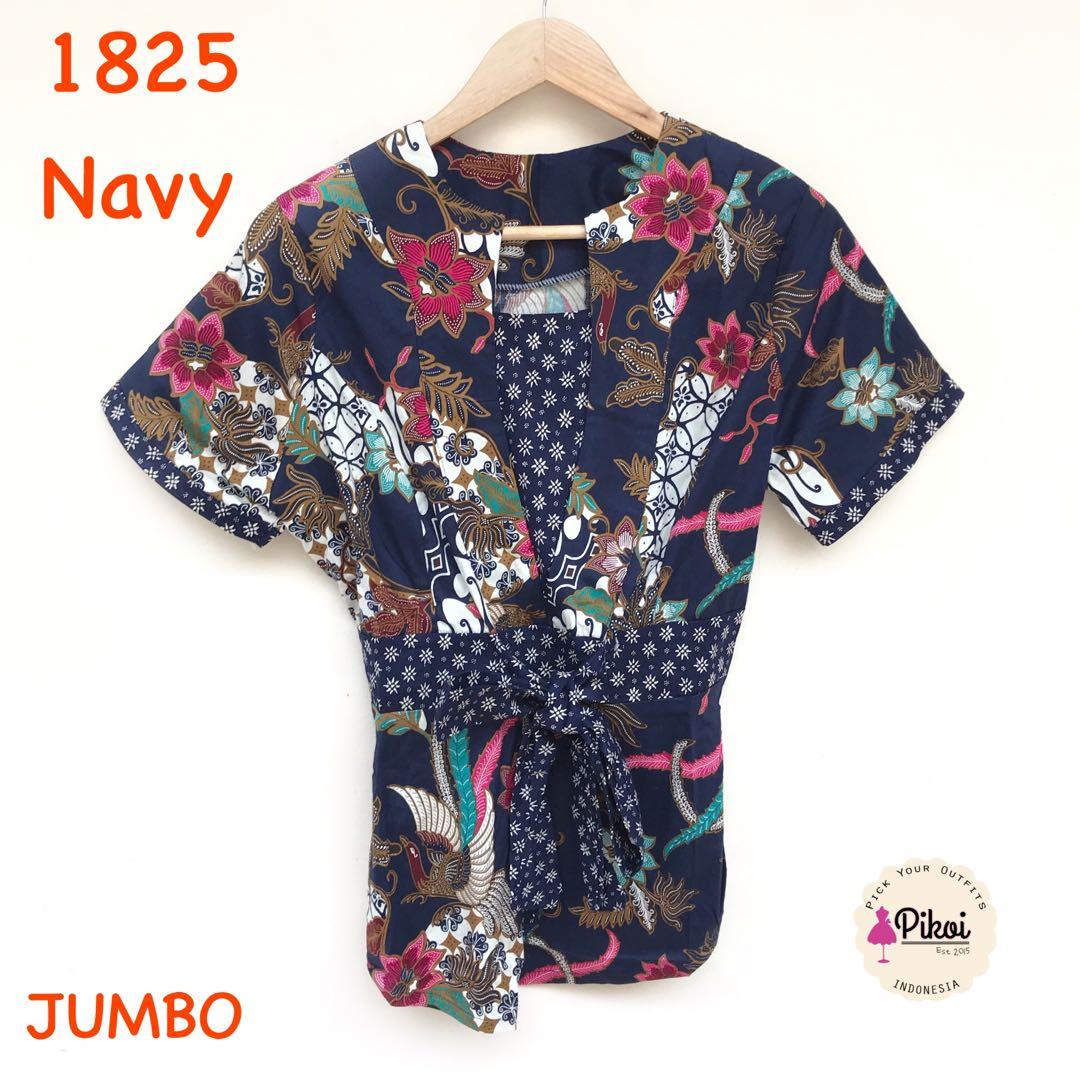 Blouse Batik Baju Batik Wanita Jumbo Atasan Batik Modern Big Size