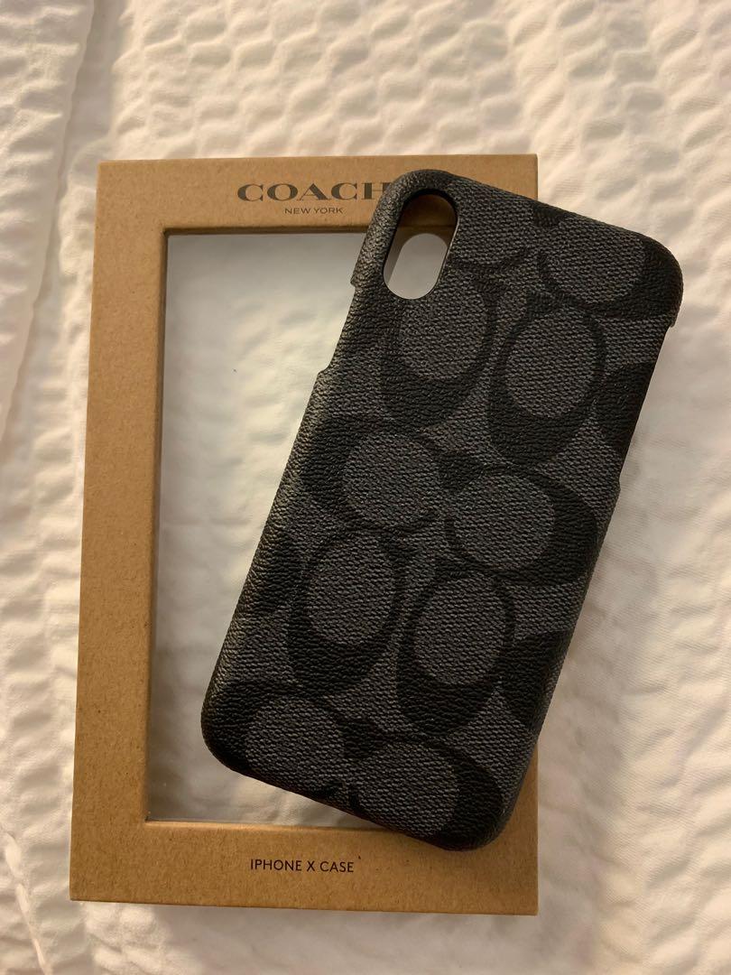 Coach Signature Leather Phone X casing, Mobile Phones & Gadgets, Mobile ...