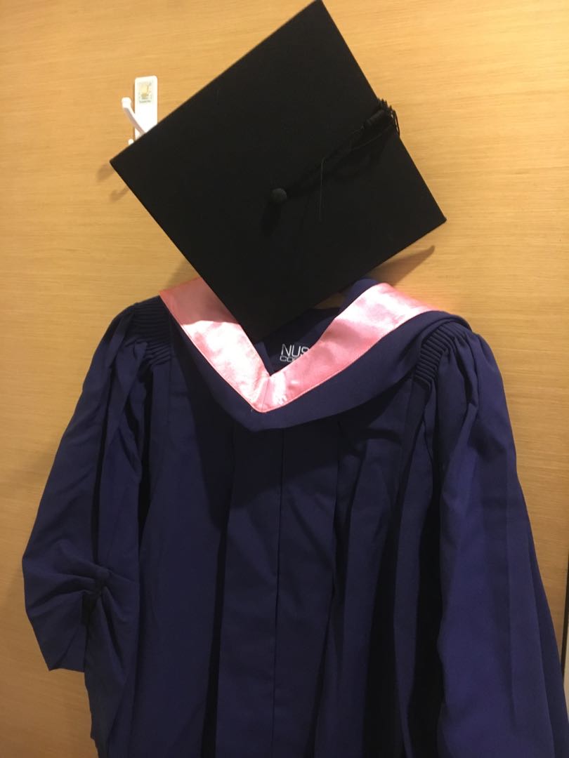NUS Graduation Gown (FASS pink hood + mortarboard), Everything Else on ...