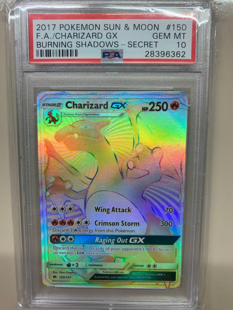 Pokemon Card Charizard GX Hyper Rare PSA 10, Hobbies & Toys, Toys ...