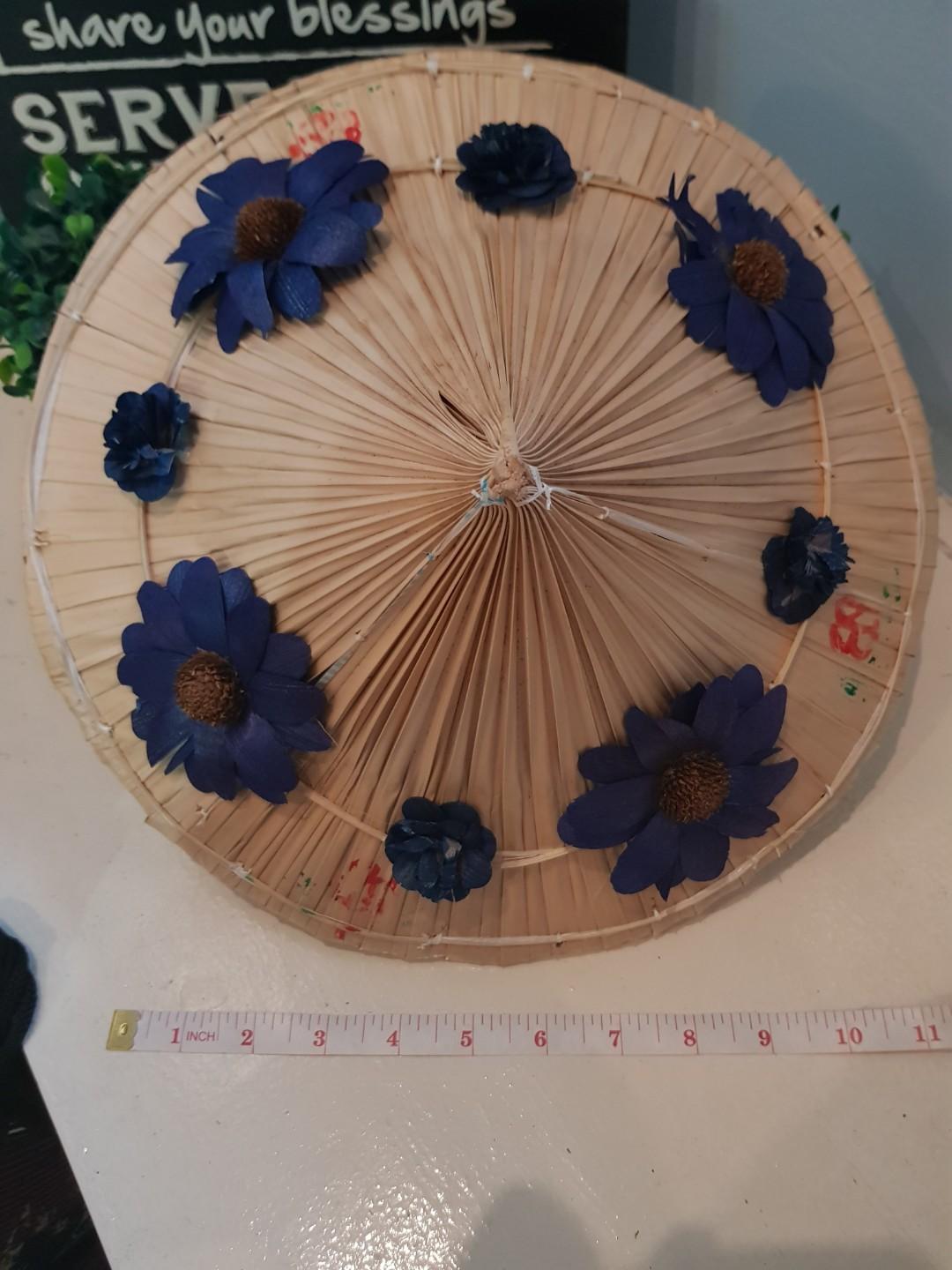 Salakot Filipino hat for kids with flower design, Babies & Kids, Baby ...