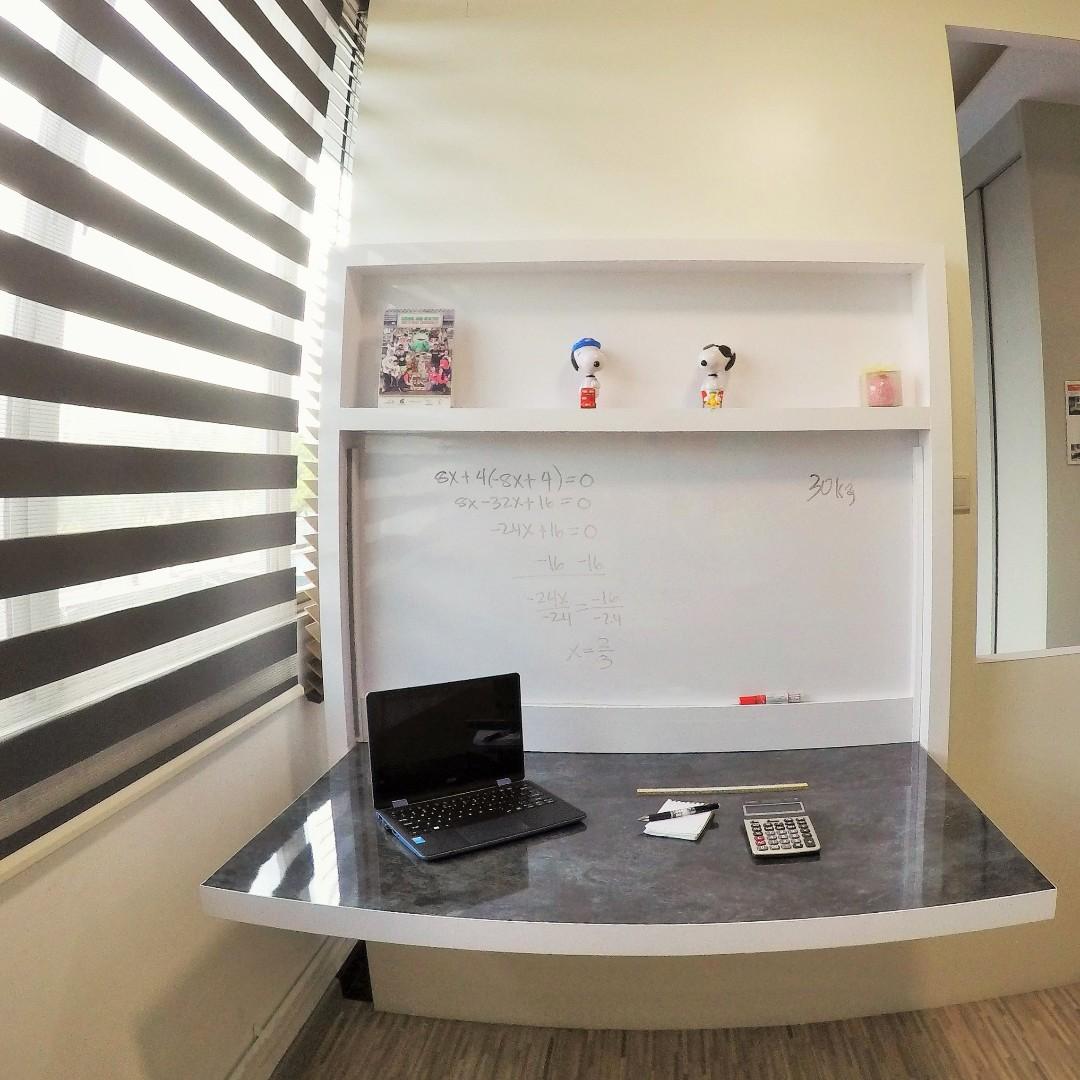 Space-Saving P-series Slim Table - Hidden/Conceal Table, Furniture ...