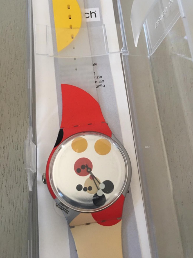 Swatch Mirror Spot Mickey Watch, Luxury, Watches on Carousell