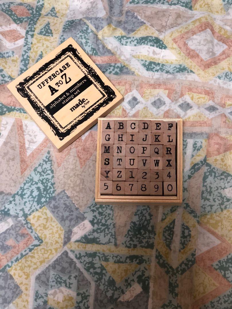 TYPO alphabet & numbers stamp set 字母印章, 興趣及遊戲, 手作＆自家設計, 文具 - Carousell
