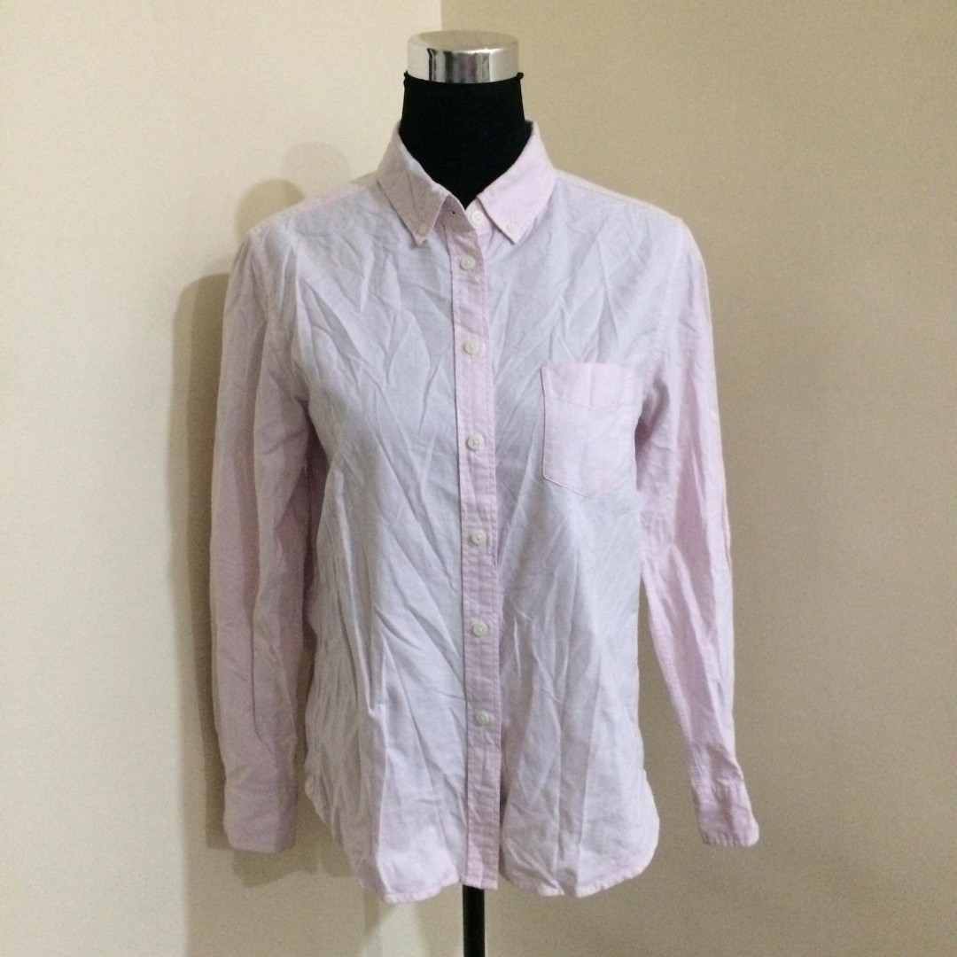 Uniqlo Pink Polo, Women's Fashion, Tops, Shirts on Carousell