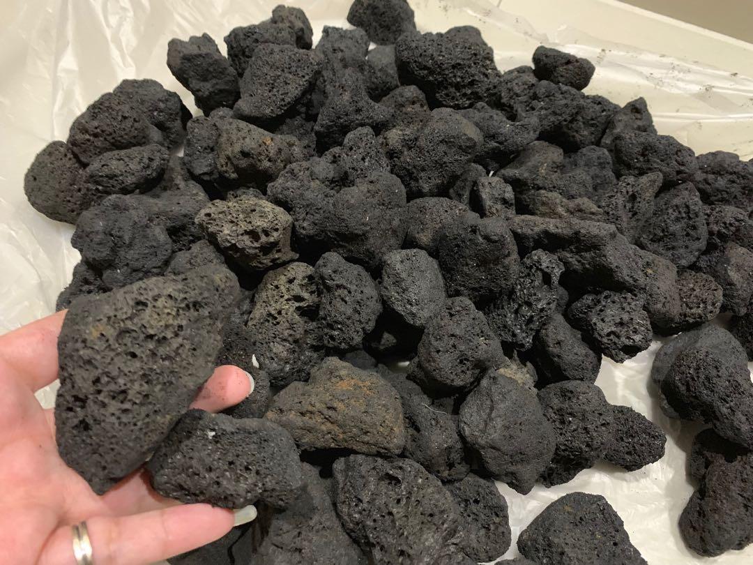 Valcano Rock | Black Lava Rock | Aquascaping Rock | 1kg $3.50 / 5kg $15 ...