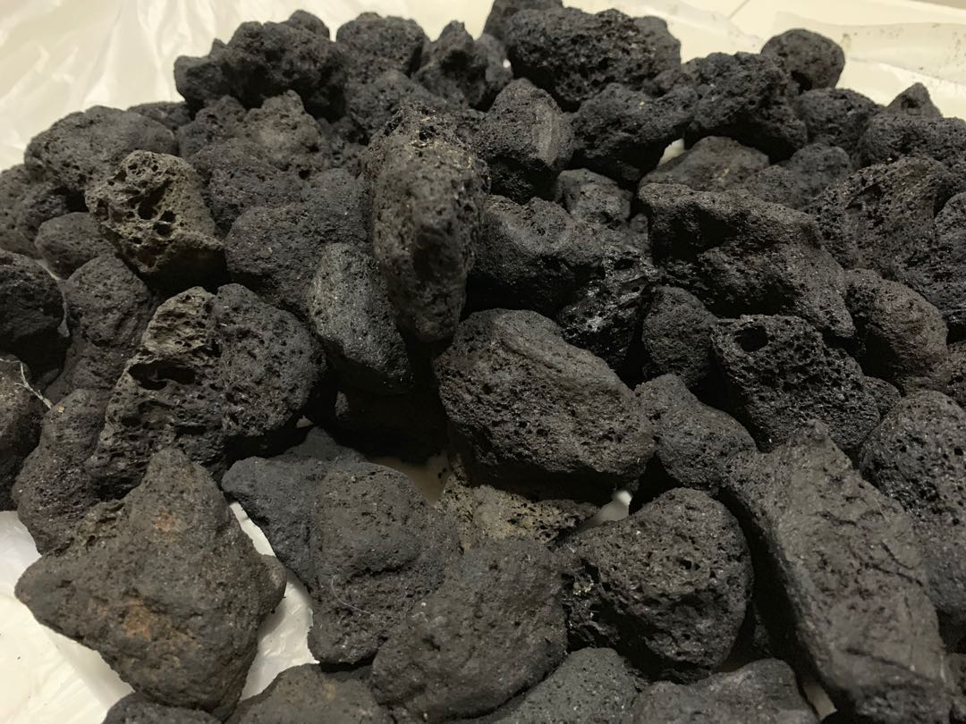Valcano Rock | Black Lava Rock | Aquascaping Rock | 1kg $3.50 / 5kg $15 ...