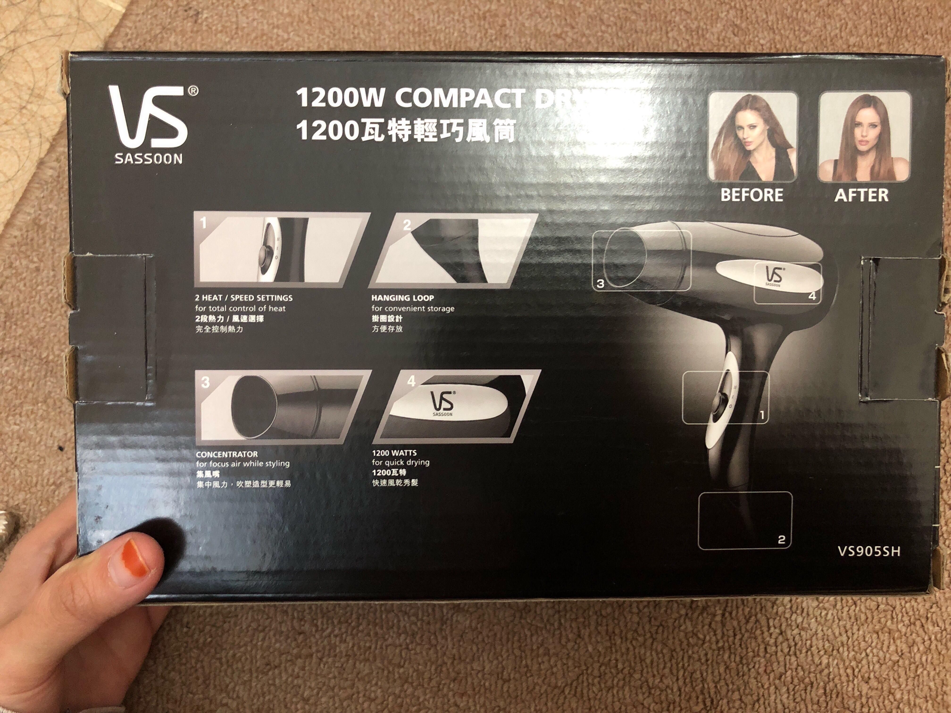 Vs Sassoon Hair Dryer 1200w Tv And Home Appliances Washing Machines And Dryers On Carousell