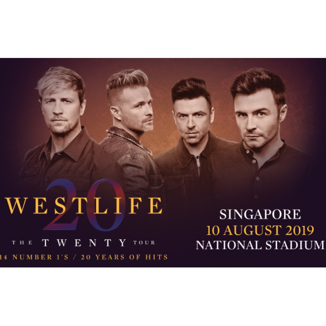 Westlife Concert - The Twenty Tour - CAT 1 PB3 4 tickets, Tickets ...