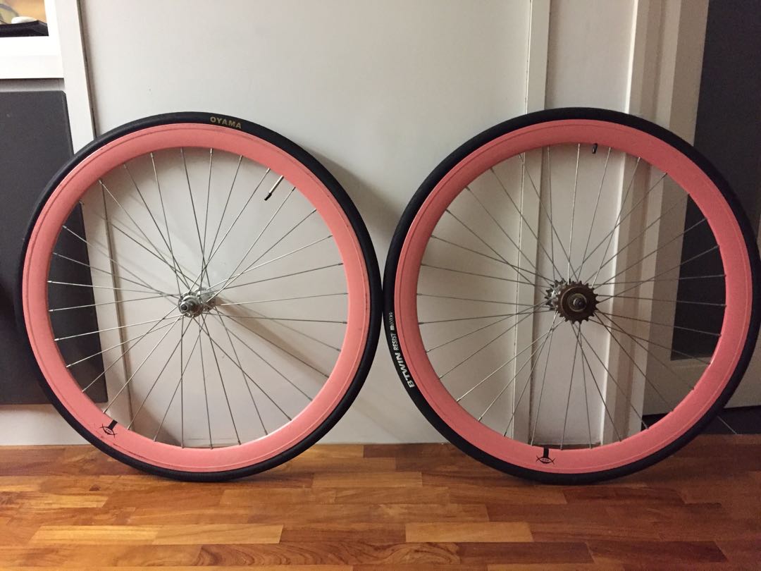 Brandless Pink Wheelset, Sports Equipment, Bicycles & Parts, Bicycles ...