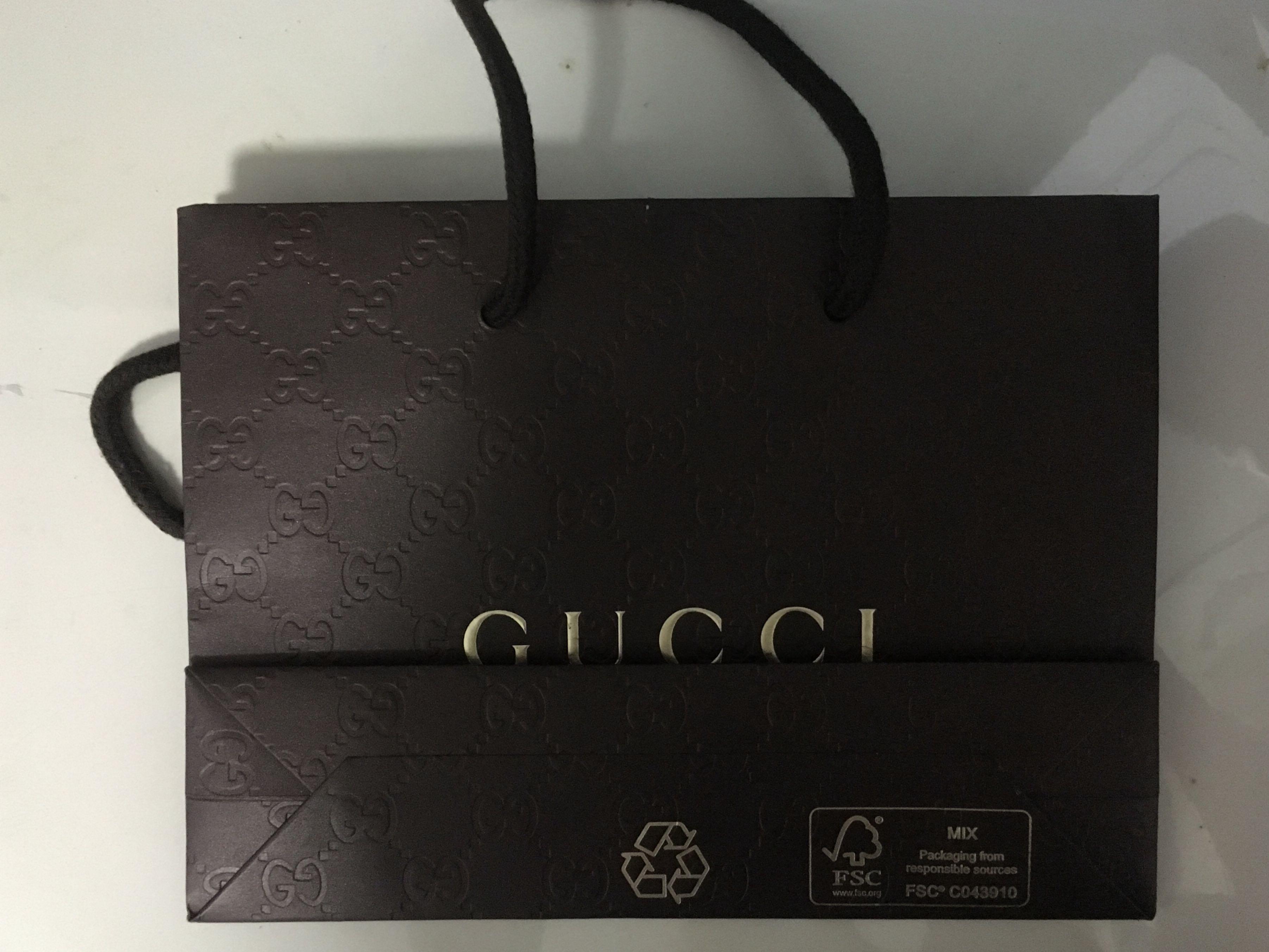 Gucci Paper Bag, Luxury, Bags & Wallets on Carousell