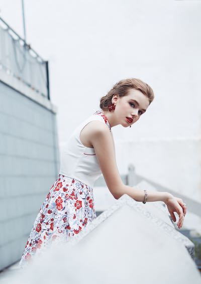 INTOXIQUETTE *INTQ LABEL* ESTENE FLORAL CHEONGSAM IN RED in M, Women's ...