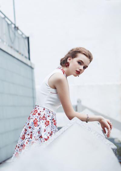 INTOXIQUETTE *INTQ LABEL* ESTENE FLORAL CHEONGSAM IN RED in M, Women's ...