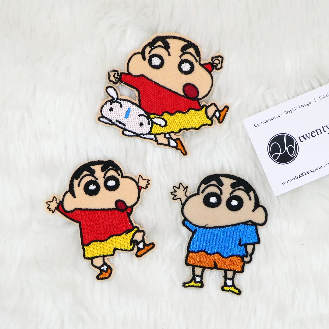 Iron On Patch | Crayon Shin Chan | 蜡笔小新, 小白, Shiro, Hobbies & Toys ...