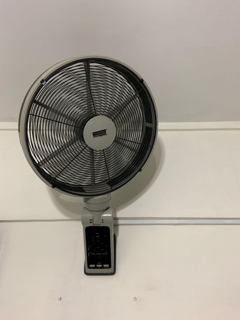 Morris wall Fan with remote control, Furniture & Home Living, Lighting ...