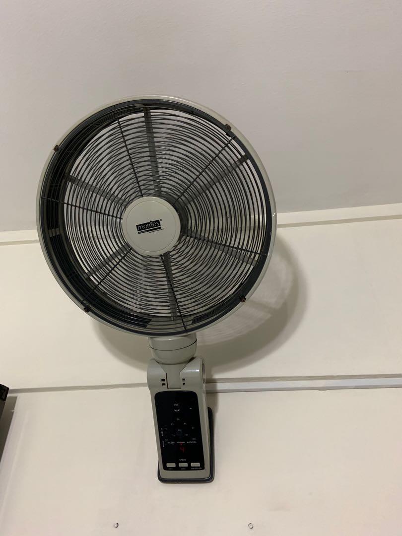 Morris wall Fan with remote control, Furniture & Home Living, Lighting ...