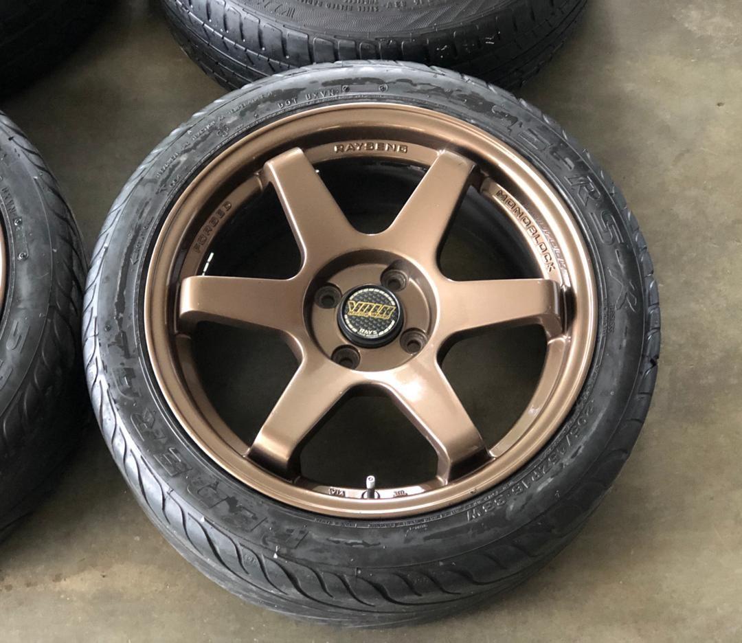 Rim Te37 SL Bronze 16inch vios city jazz almera myvi alza mazda2 satria ...