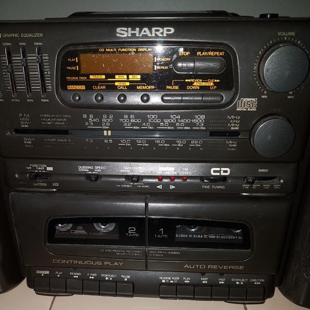 Sharp Radio, CD, Casette Player, Audio, Portable Music Players on Carousell