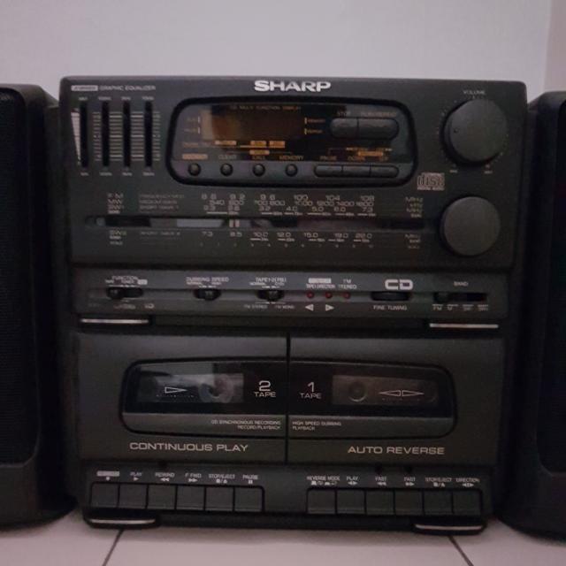 Sharp Radio, CD, Casette Player, Audio, Portable Music Players on Carousell